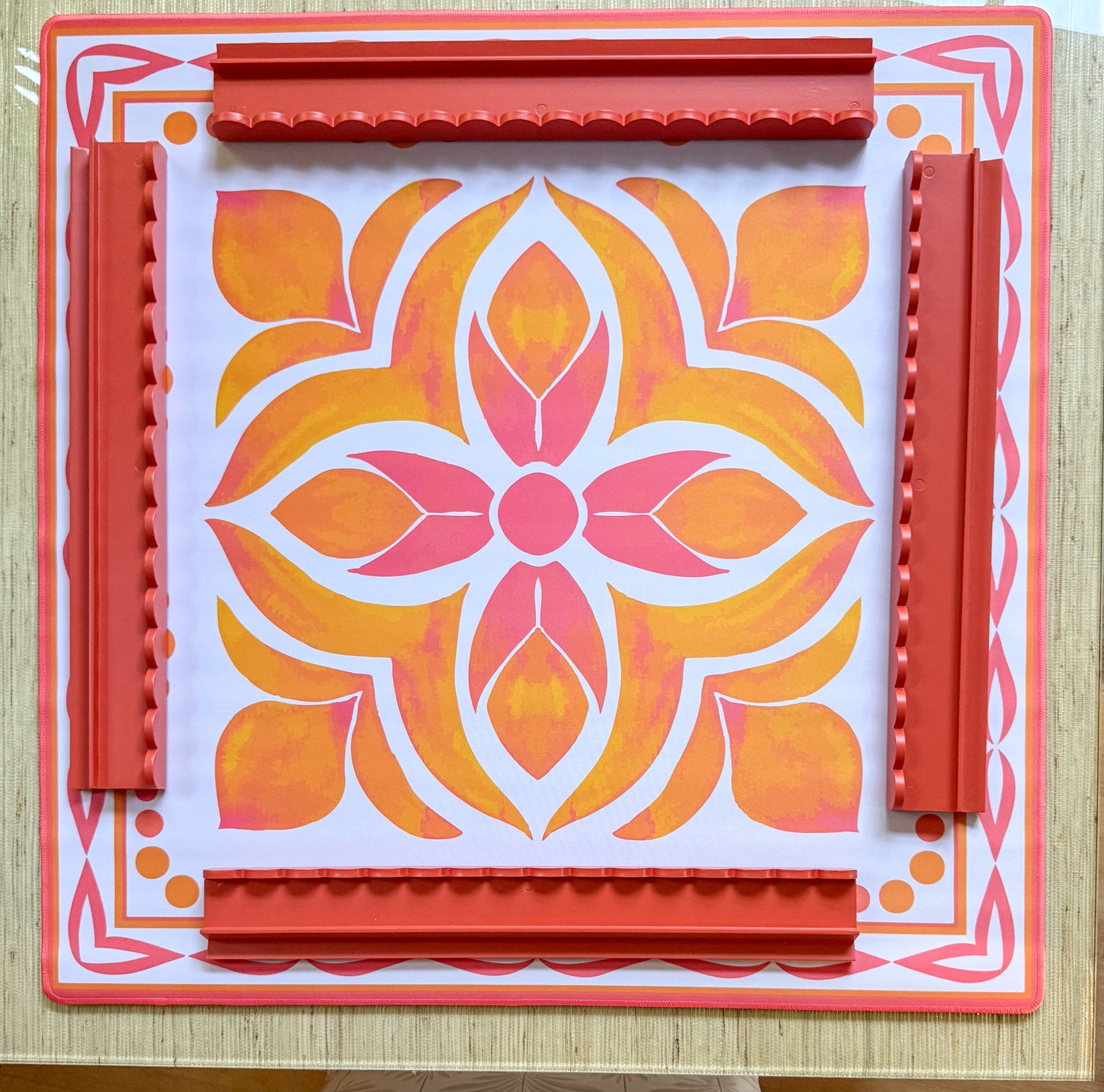 The Tangelo Delphine Mahjong Mat – Bird & Bamboo