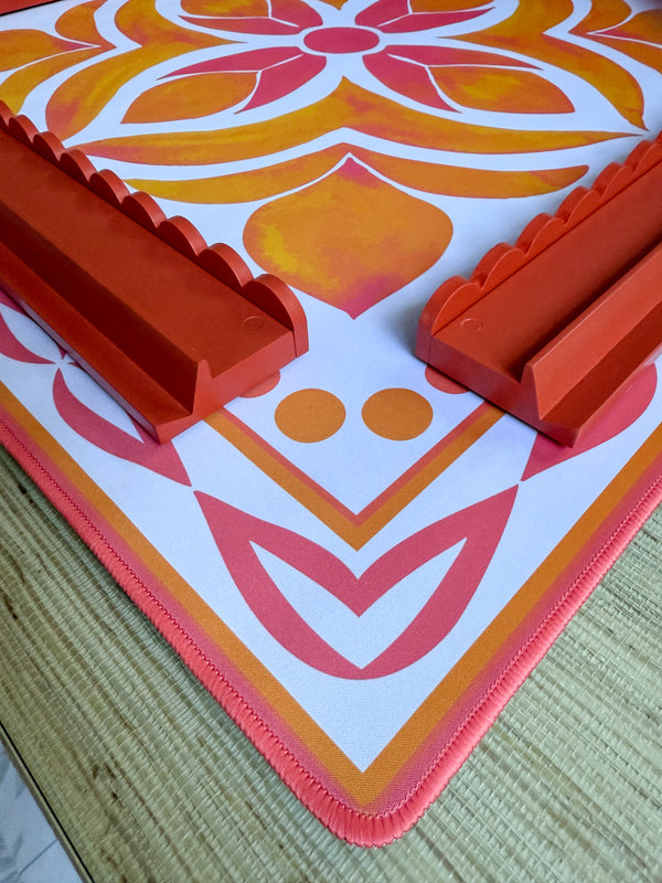 The Tangelo Delphine Mahjong Mat – Bird & Bamboo